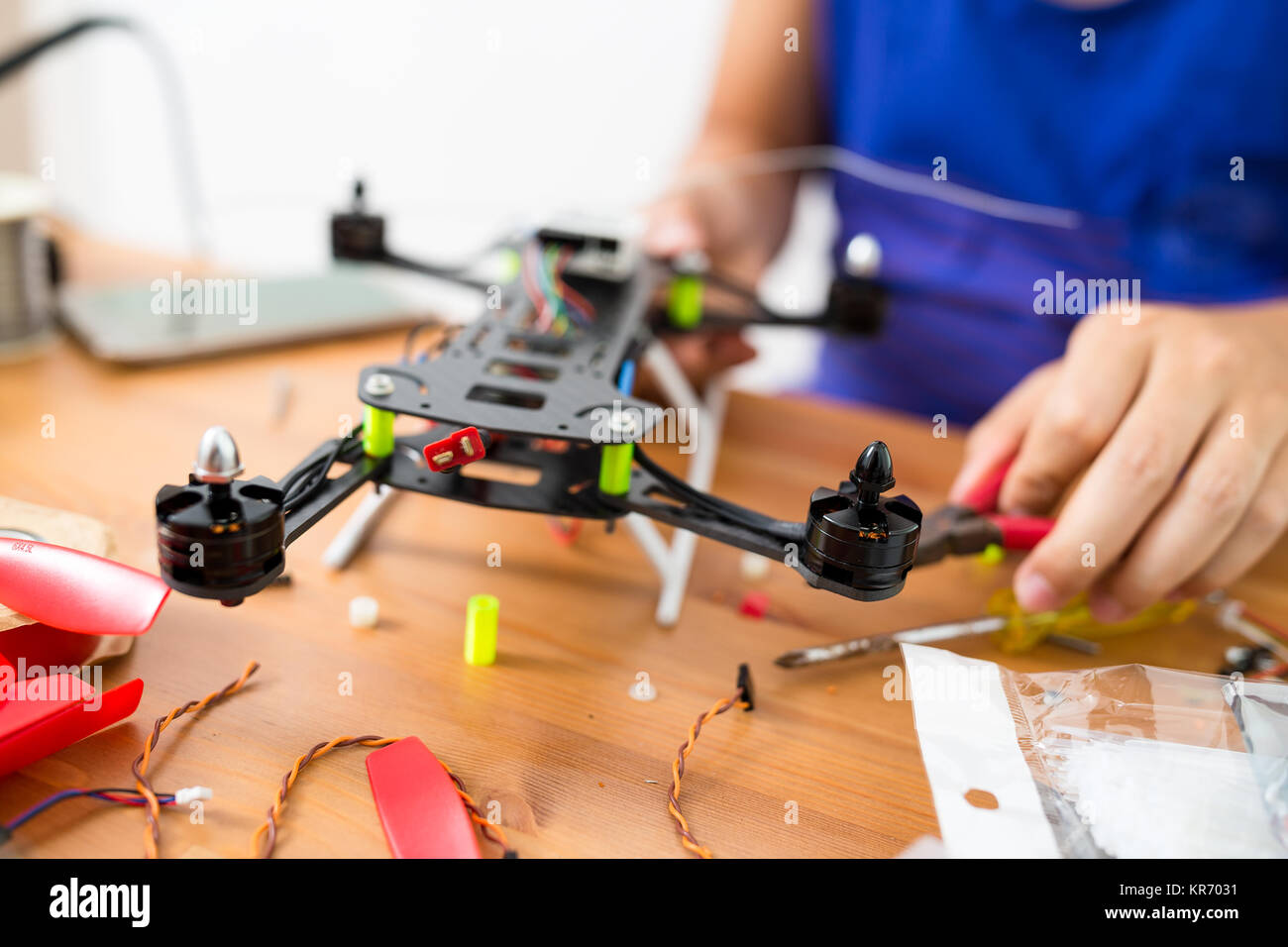 Flying Drone building Stock Photo - Alamy