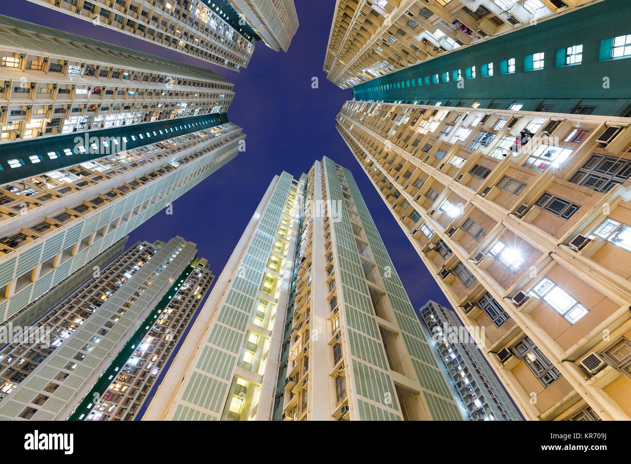 Exterior of residential building from low angle Stock Photo - Alamy