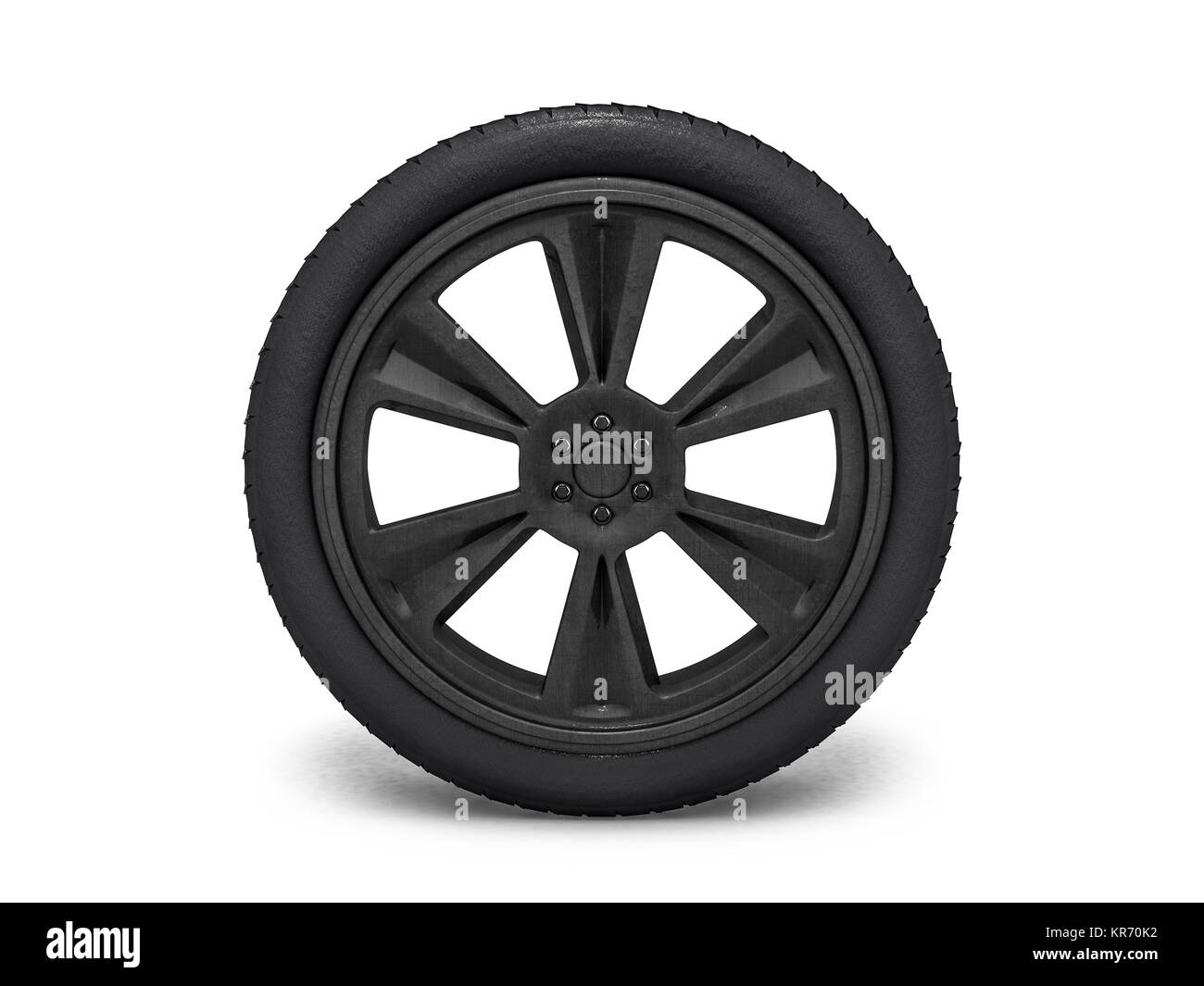 Wheels with blackened rim. 3D rendering Stock Photo - Alamy