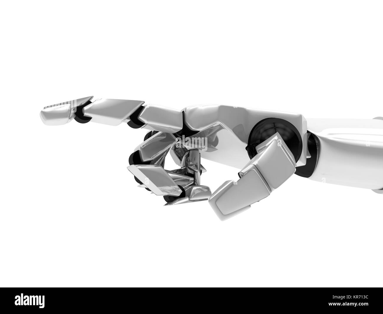 Concept of a robotic mechanical arm. 3D rendering Stock Photo - Alamy