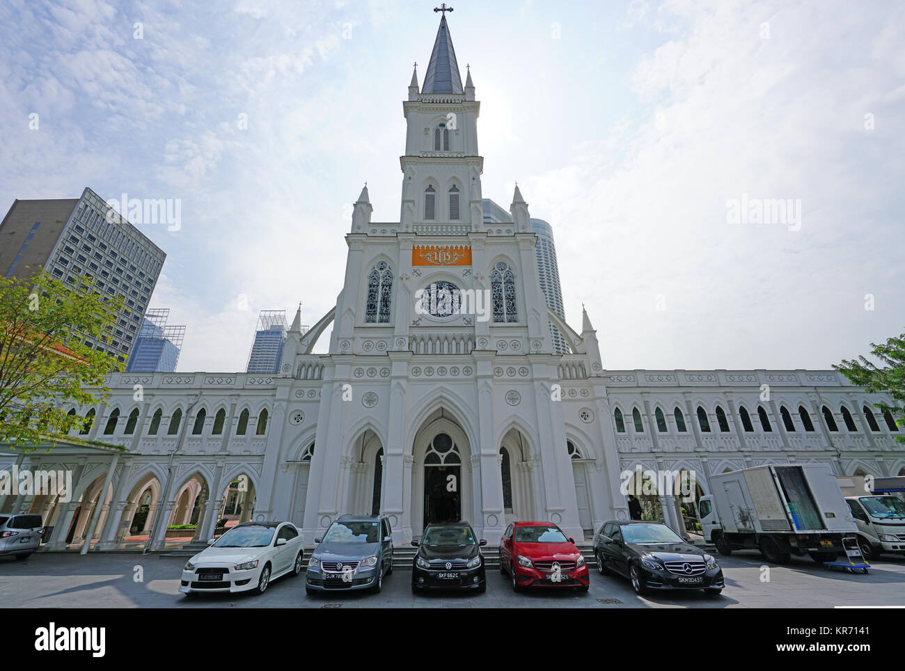 View of CHIJMES, a historic building complex around a landmark colonial ...