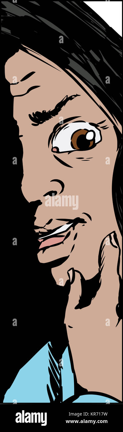 Woman with Bewildered Expression Stock Photo - Alamy