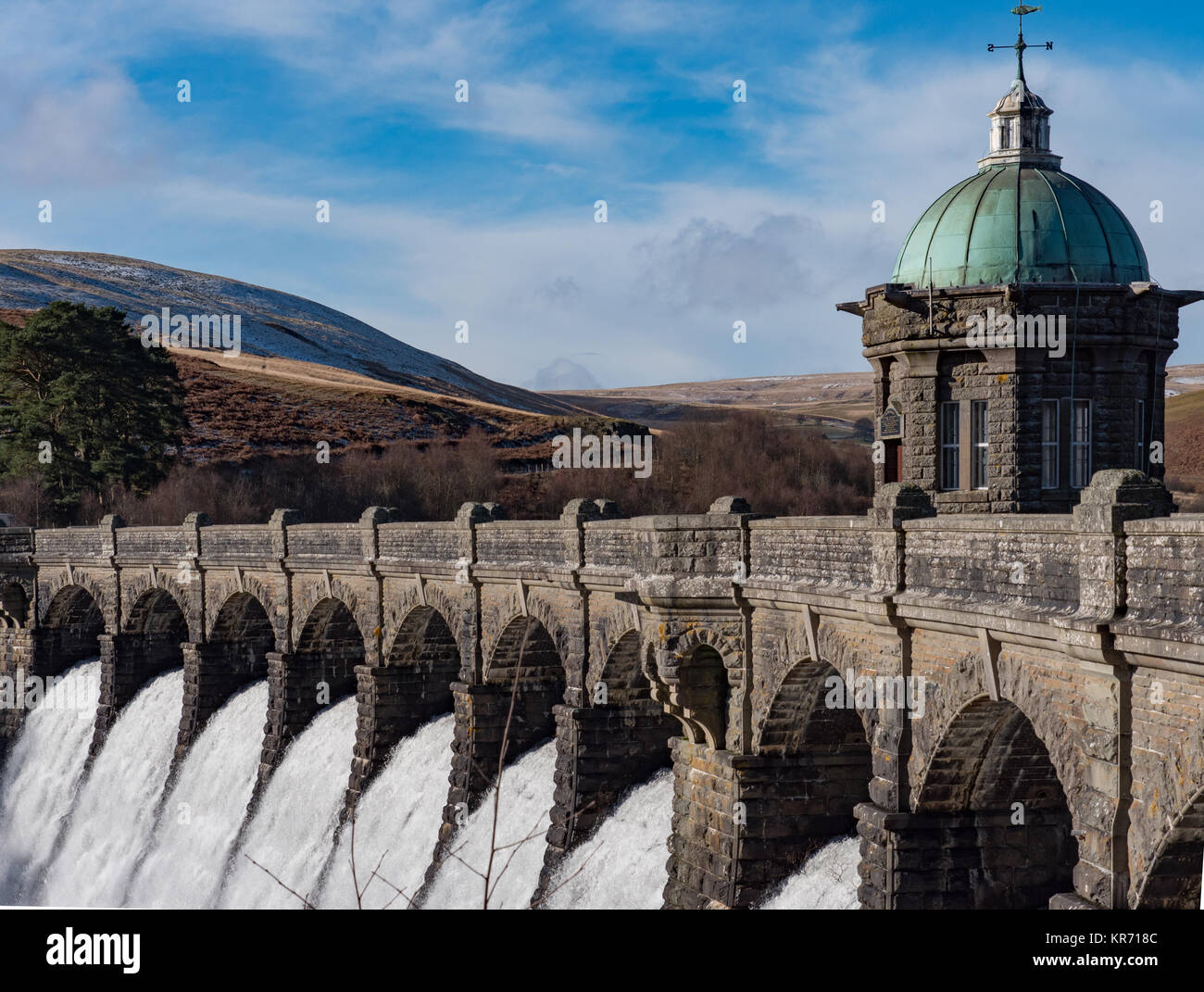 Craig Goch Dam near to Rhayader in the Elan Valley, Powys, Wales. UK ...