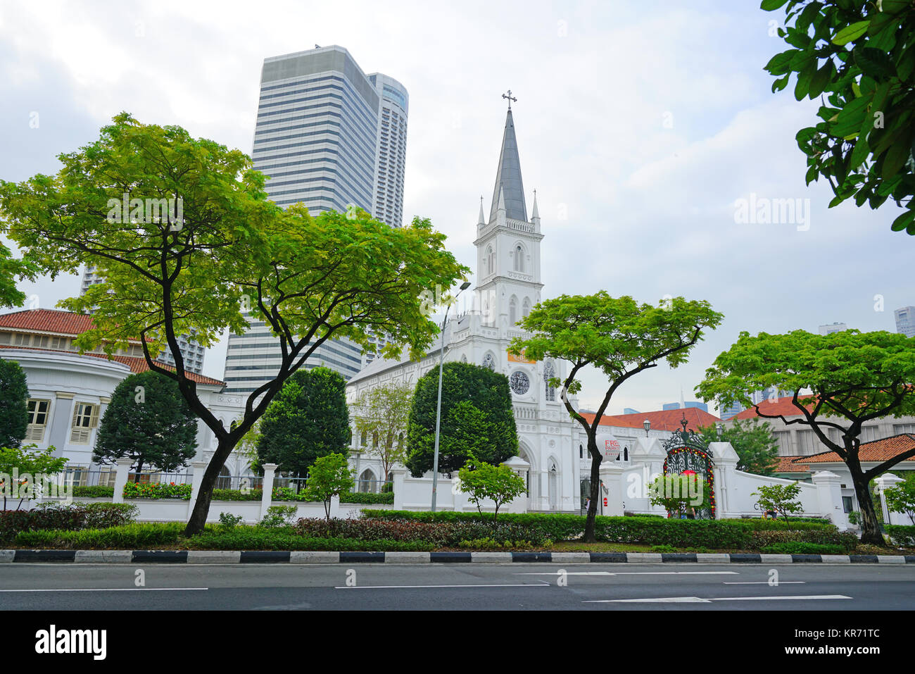 View of CHIJMES, a historic building complex around a landmark colonial ...