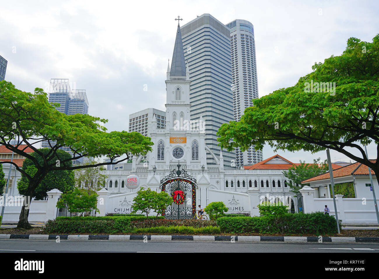 View of CHIJMES, a historic building complex around a landmark colonial ...