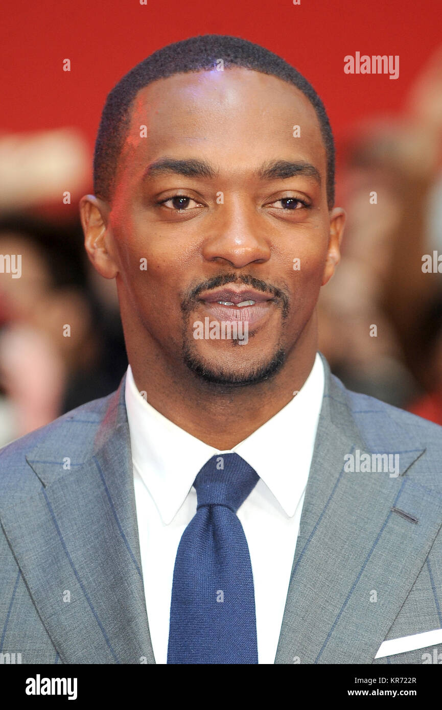 Anthony Mackie attends the European premiere of Captain America: Civil ...