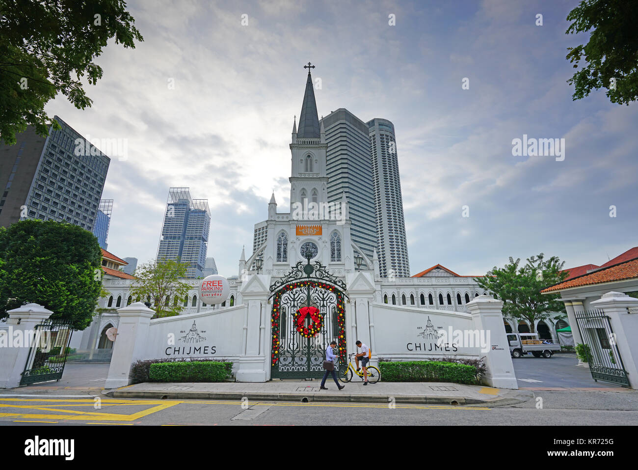 View of CHIJMES, a historic building complex around a landmark colonial ...