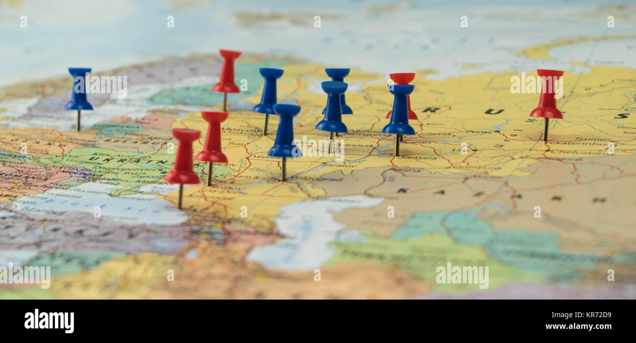 Moscow Pinned with other world cup venue cities in a closeup map for ...