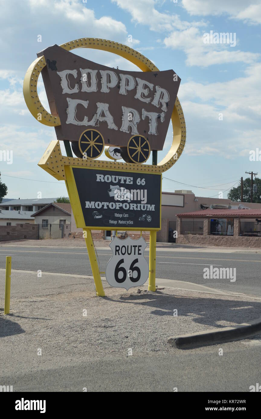 Route 66 gas station sign fifties hi-res stock photography and images ...