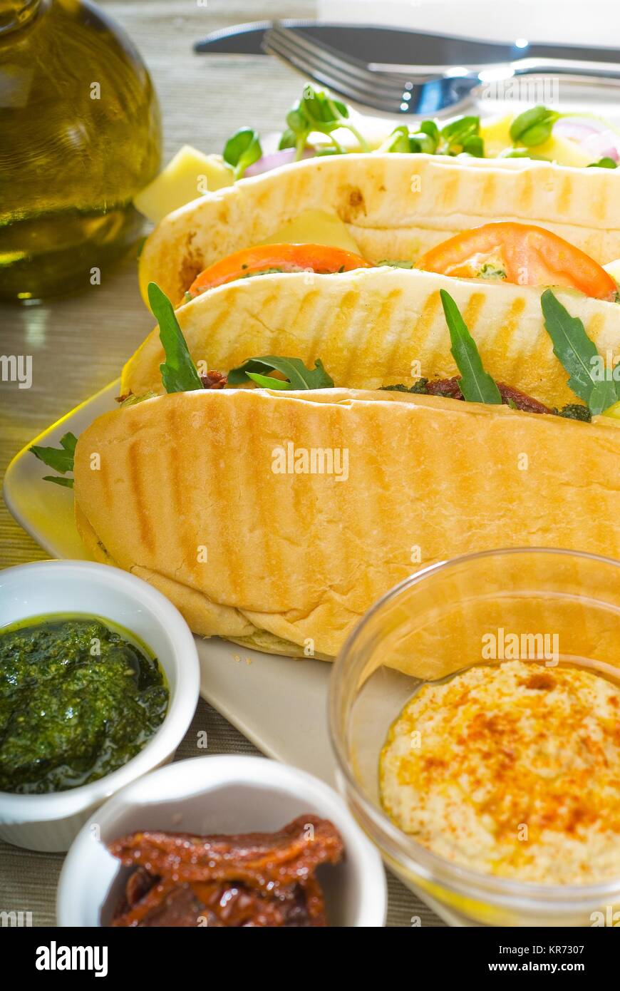 assorted panini sandwich Stock Photo - Alamy