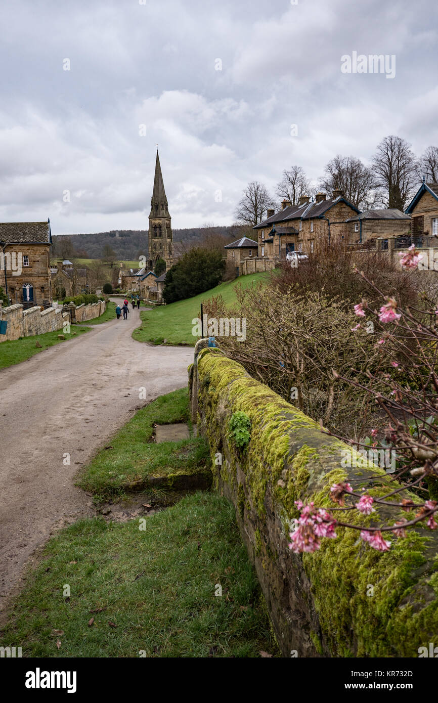 Edensor road hi-res stock photography and images - Alamy