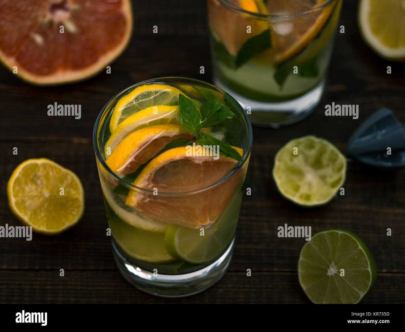 Citrus homemade lemonade, summer drink Stock Photo - Alamy