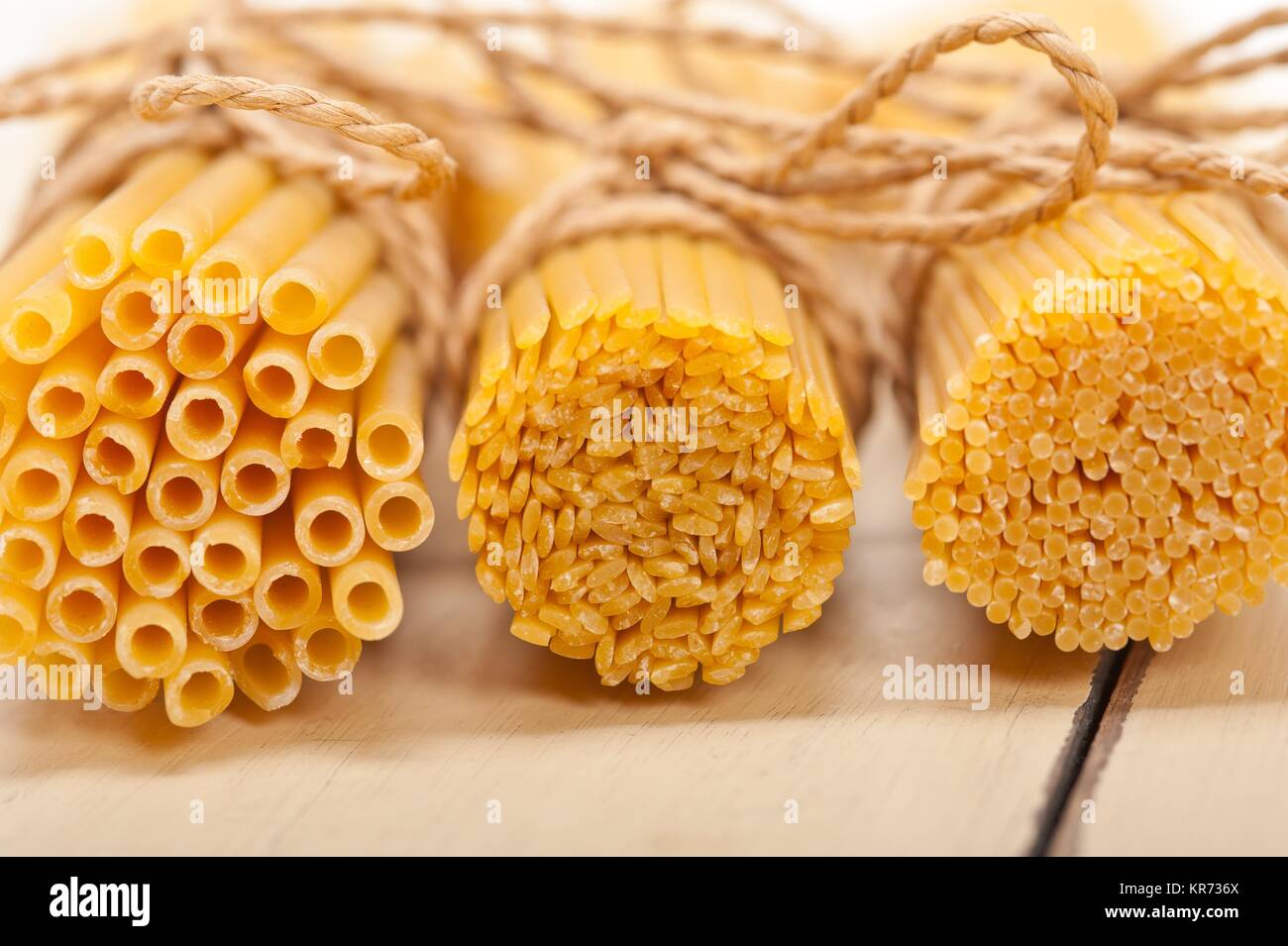 bunch of Italian pasta type Stock Photo - Alamy