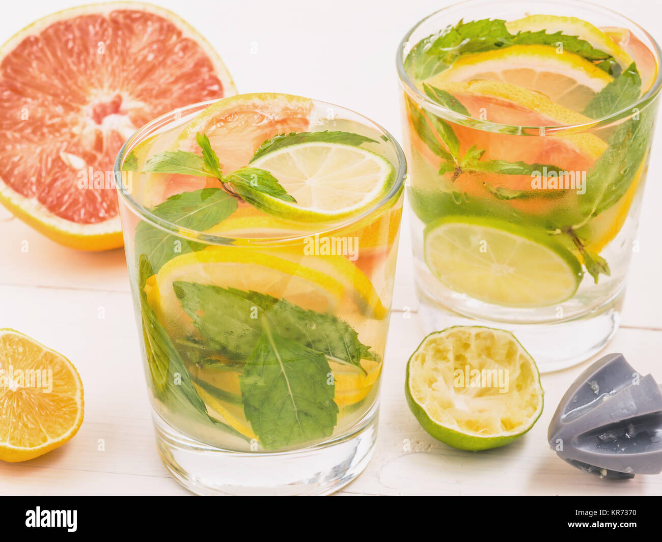 Citrus homemade lemonade, summer drink Stock Photo - Alamy