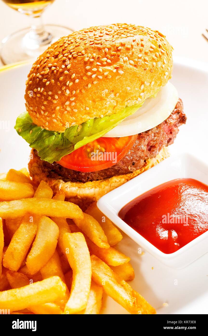classic hamburger sandwich Stock Photo - Alamy