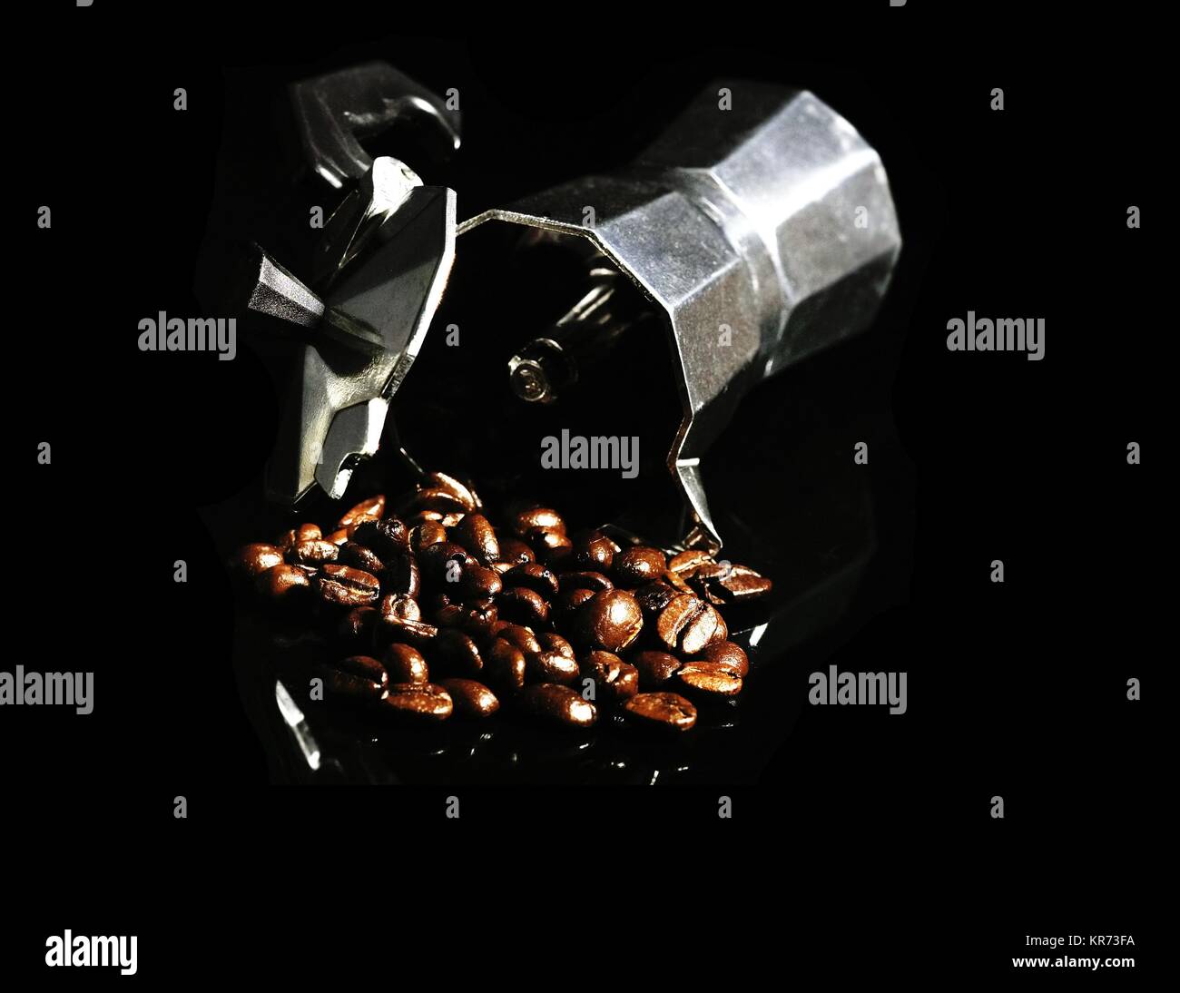 coffee beans and mocha machine Stock Photo - Alamy
