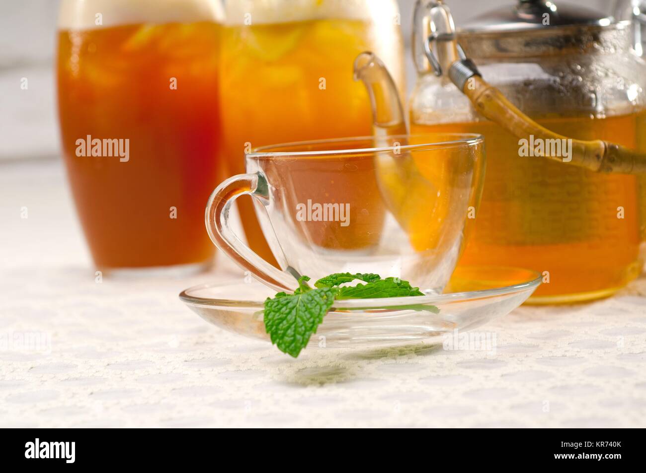 fresh selection of tea Stock Photo - Alamy