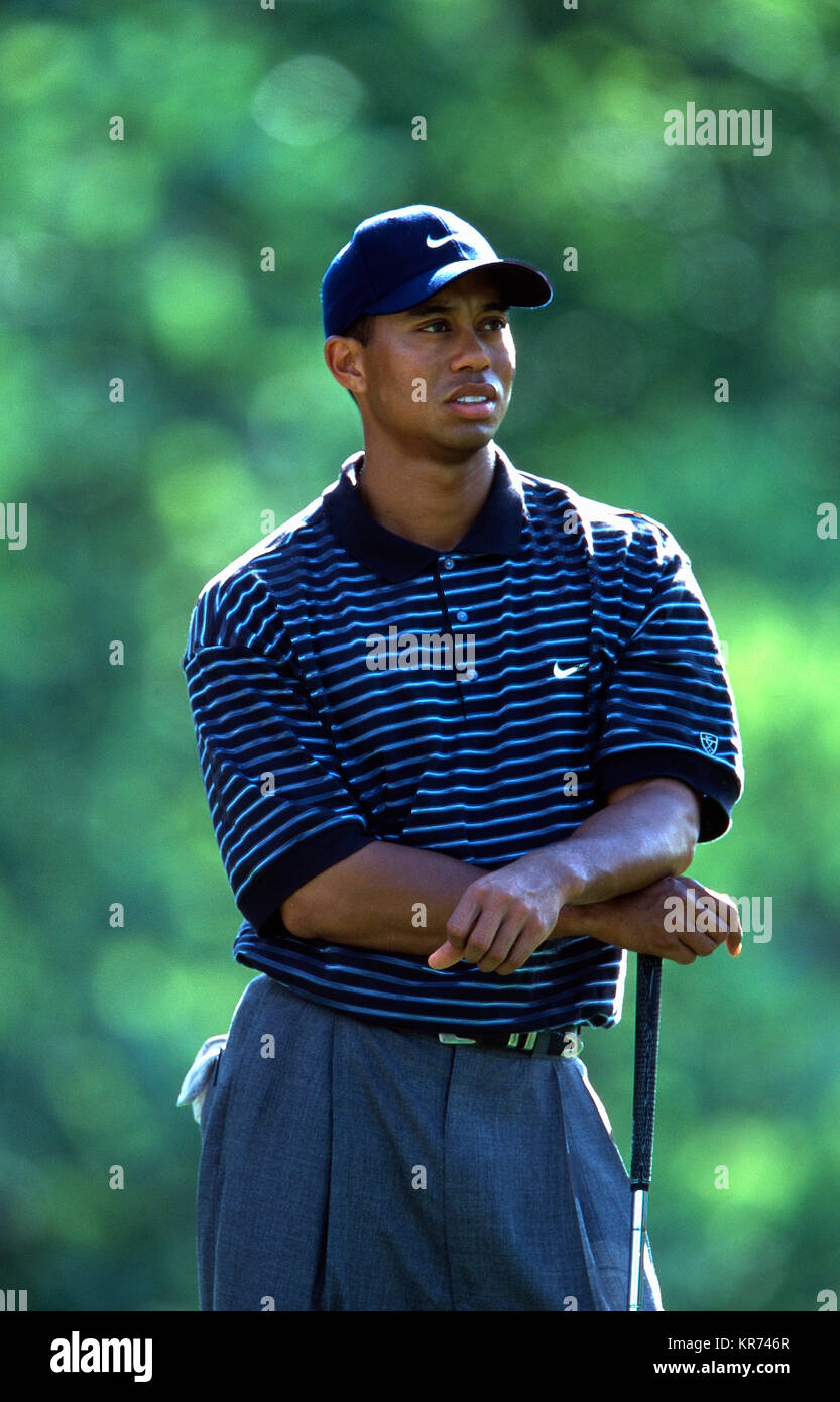 Tiger Woods competing at the 2001 Buick Classic Stock Photo - Alamy