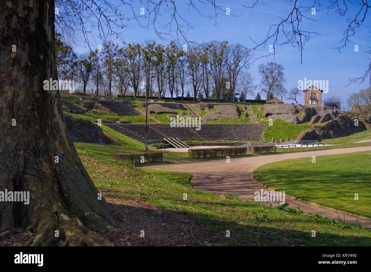 autun roemisches theater - autun in france,the roman theater Stock ...