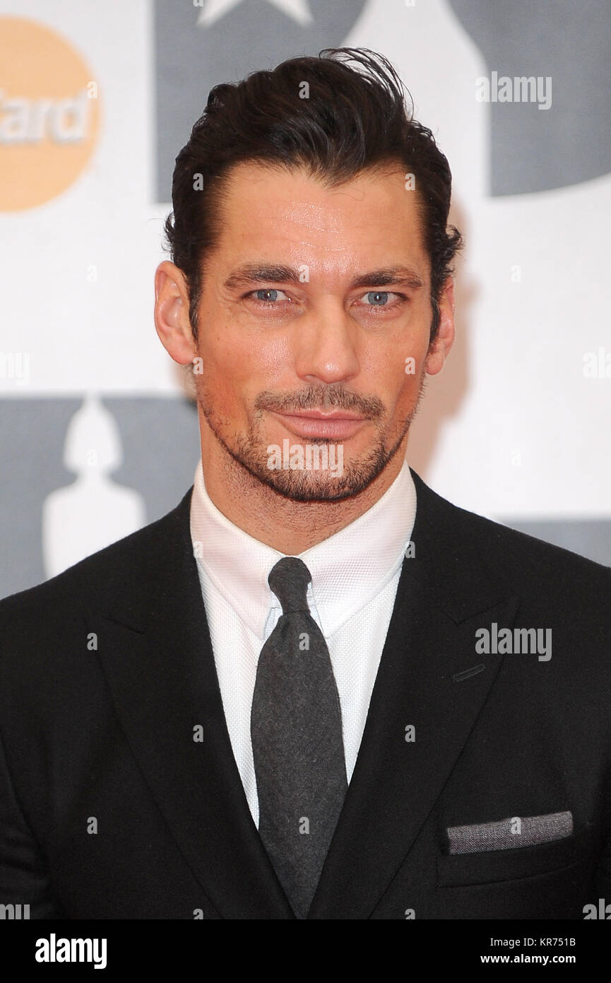 David Gandy attends the Brit Awards 2016 at the O2 Arena in London ...