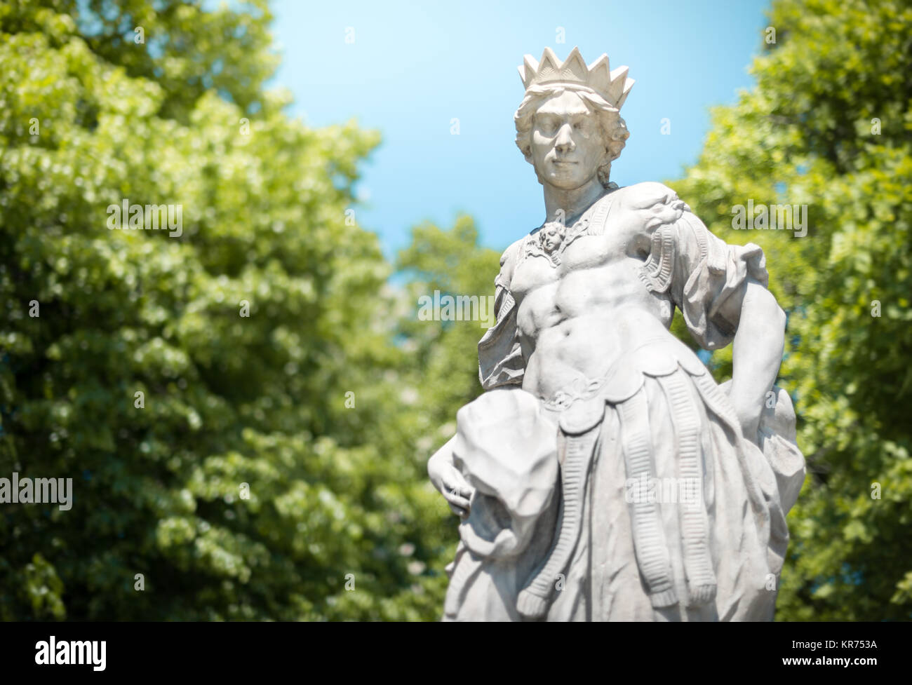 Classical statue in park in Warsaw, Poland, Europe Stock Photo - Alamy
