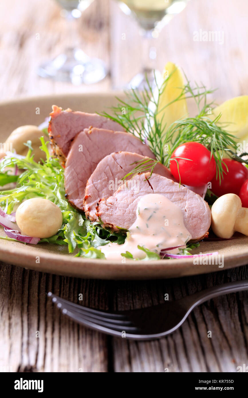 Pork tenderloin fine dining hi-res stock photography and images - Alamy