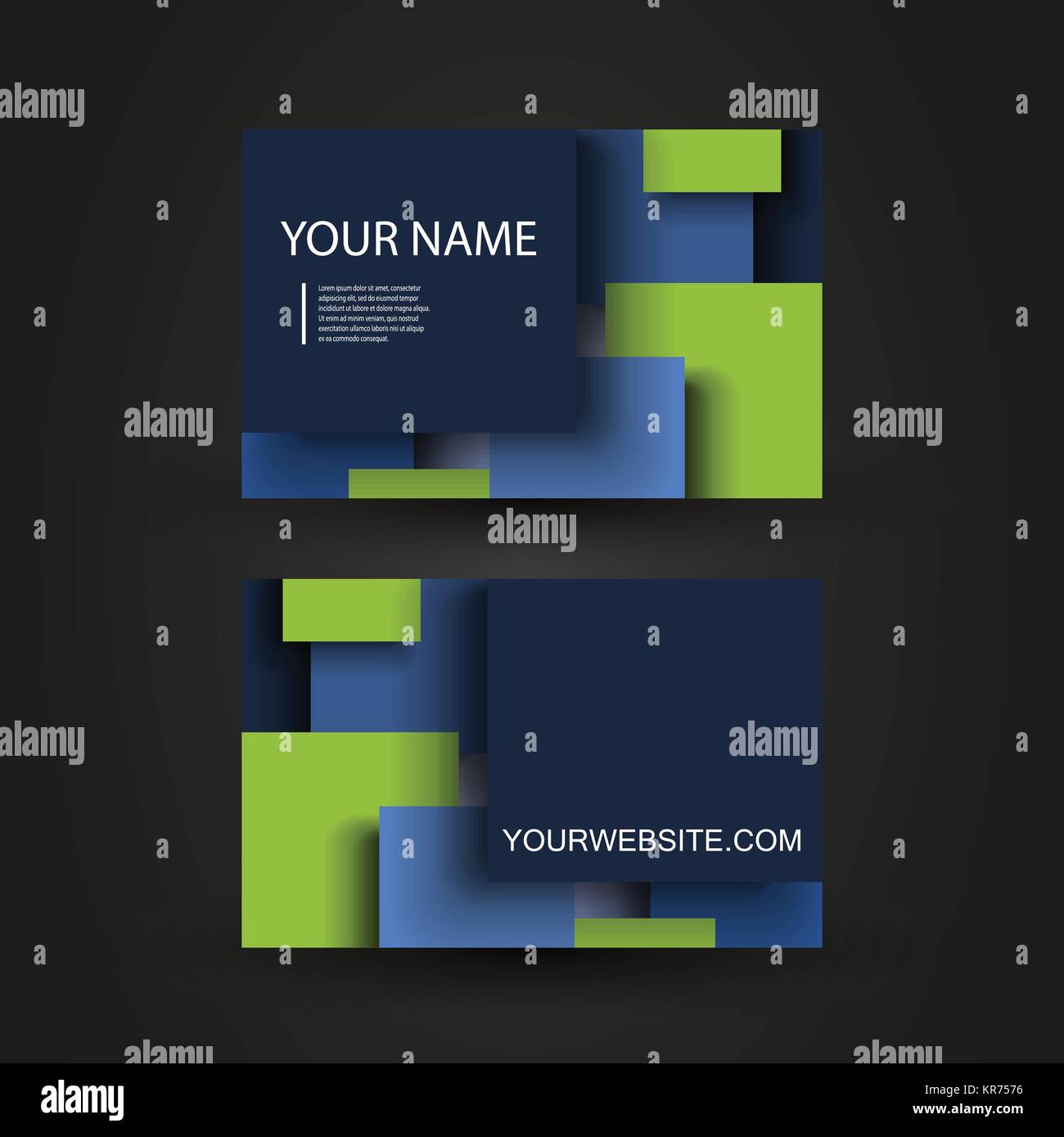 Abstract Colorful Business Card Template Design - Illustration in ...