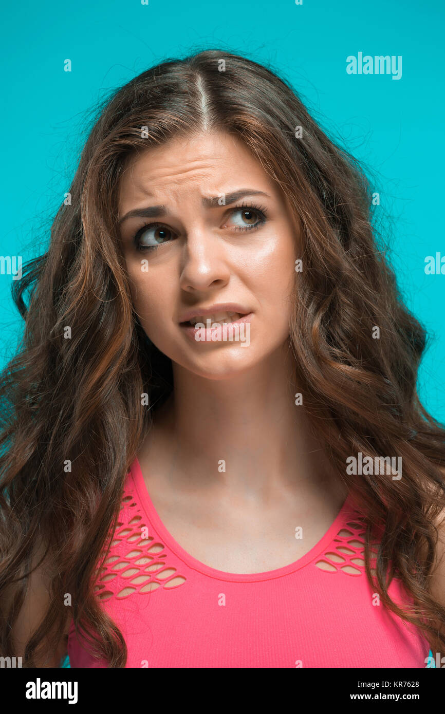 Woman scared eyes disgust hi-res stock photography and images - Alamy