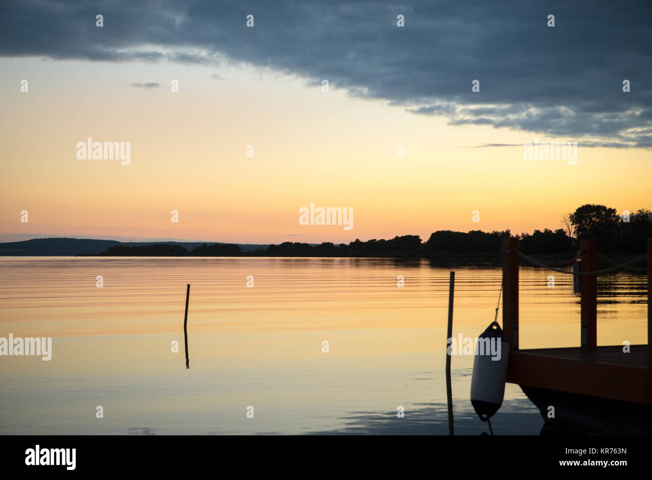 sunset by the lake Stock Photo - Alamy