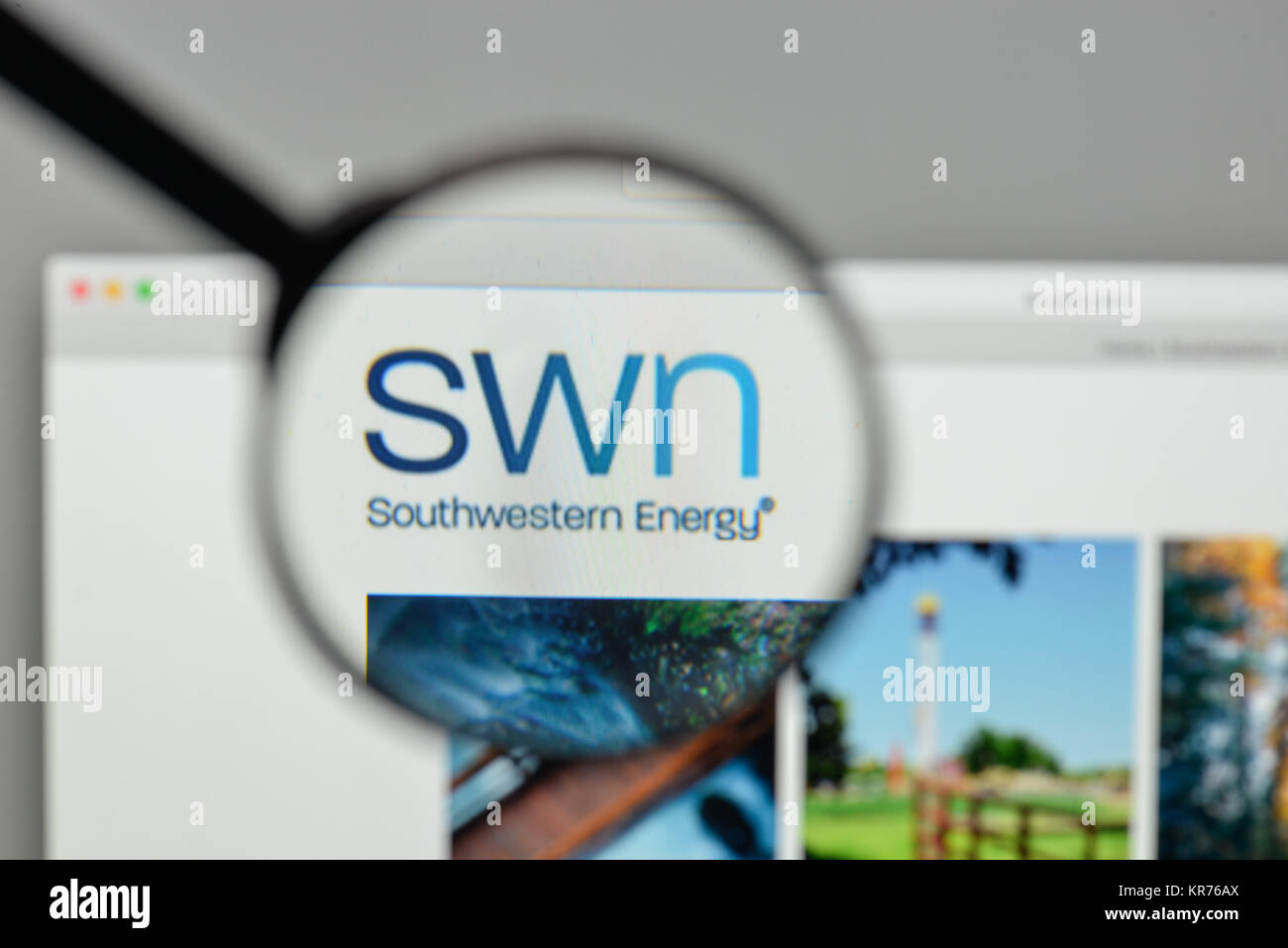 Milan, Italy - November 1, 2017: Southwestern Energy logo on the ...