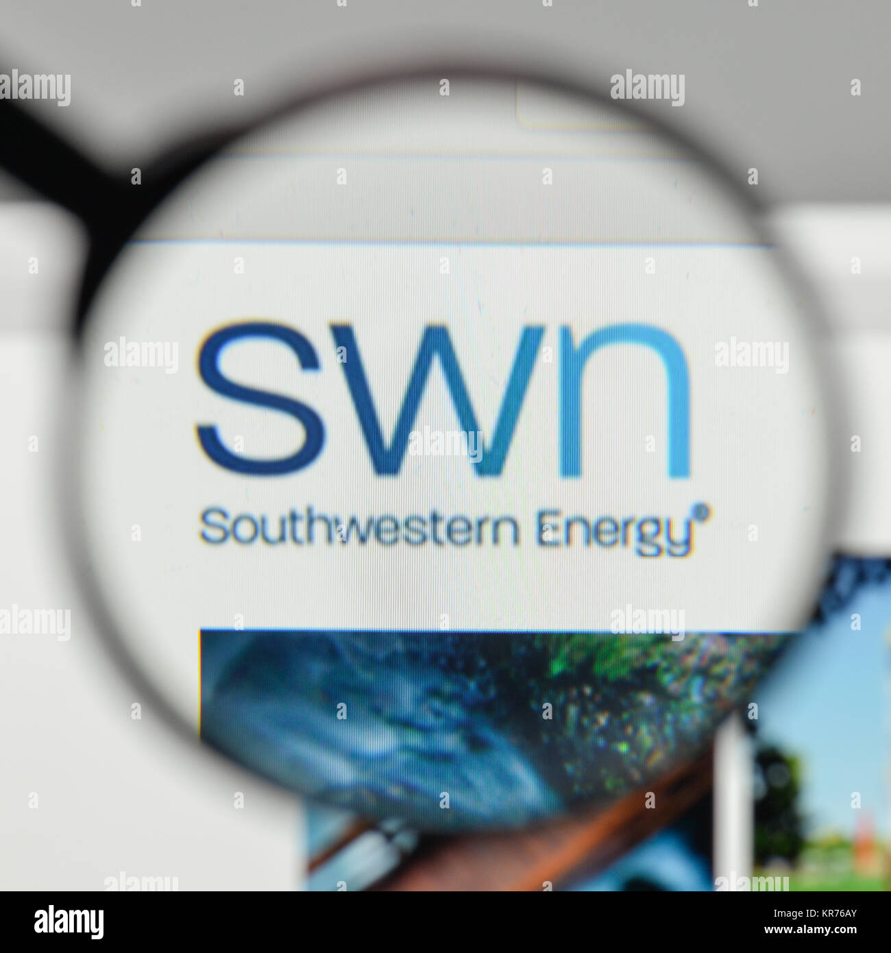 Milan, Italy - November 1, 2017: Southwestern Energy logo on the ...