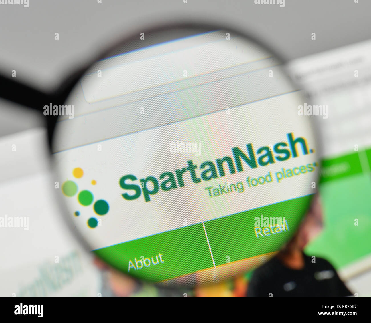 Milan, Italy - November 1, 2017: Spartan Nash logo on the website ...