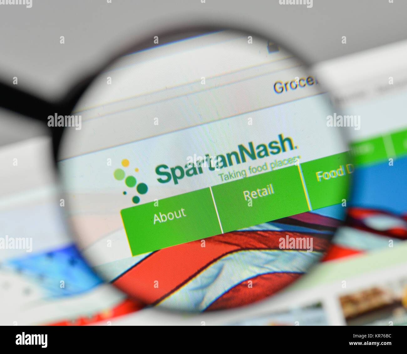 Milan, Italy - November 1, 2017: Spartan Nash logo on the website ...