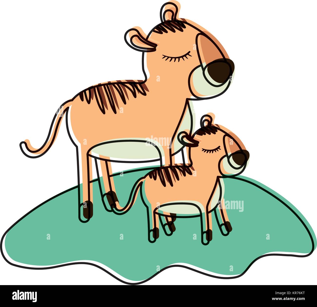 Female bengal tiger Stock Vector Images - Alamy
