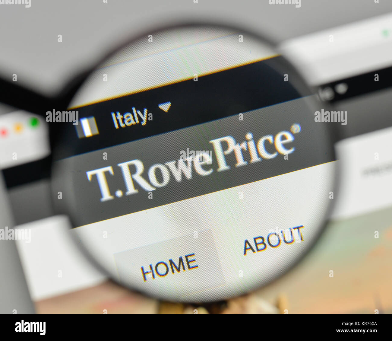 Milan, Italy - November 1, 2017: T. Rowe Price logo on the website ...