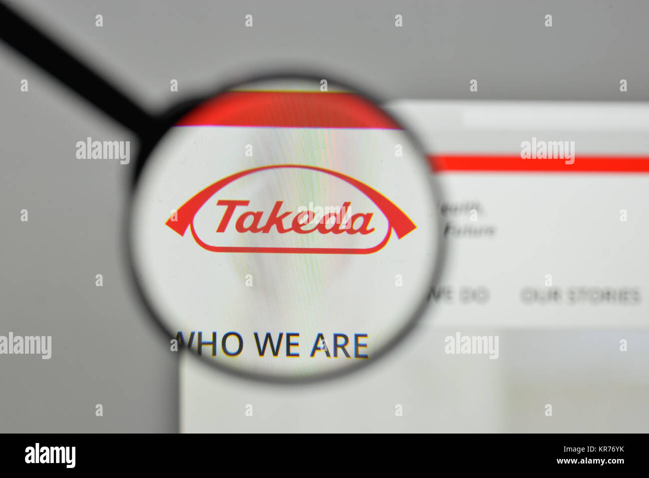 Milan, Italy - November 1, 2017: Takeda Pharmaceutical Co Ltd logo on ...