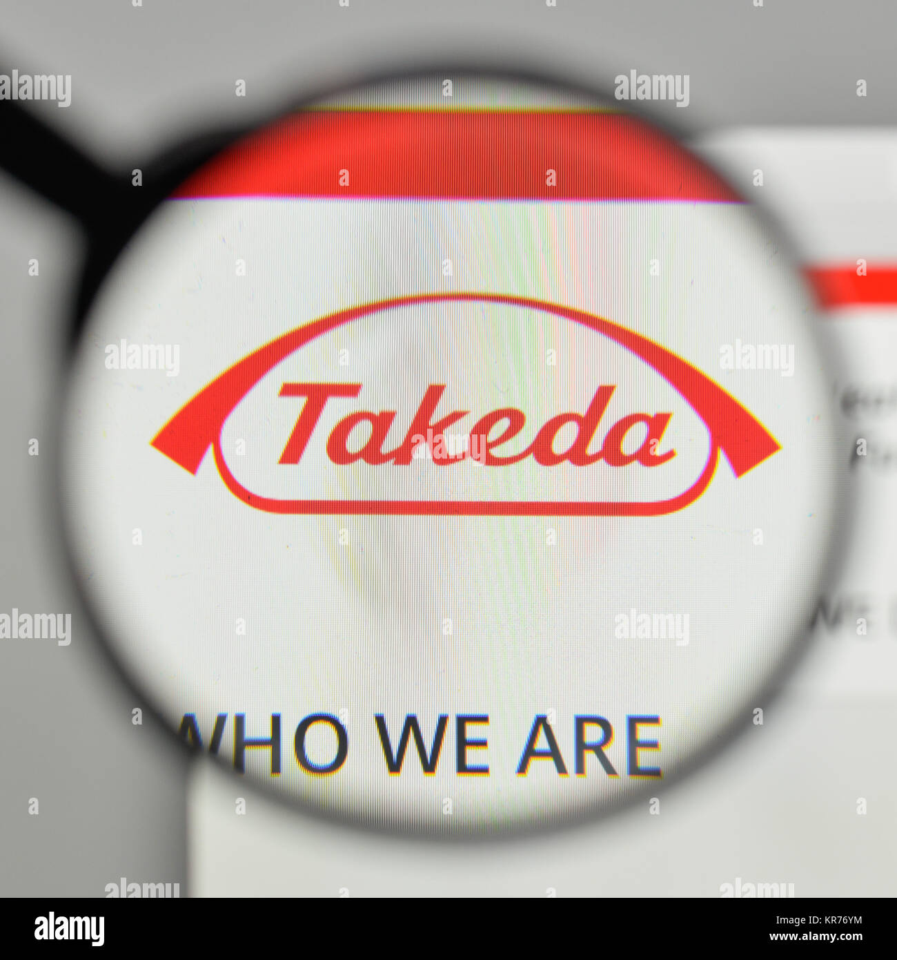 Milan, Italy - November 1, 2017: Takeda Pharmaceutical Co Ltd logo on ...