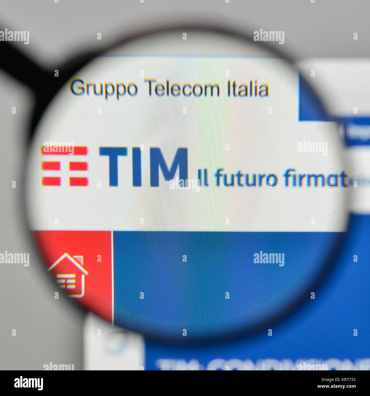 Milan, Italy - November 1, 2017: Telecom Italia logo on the website ...