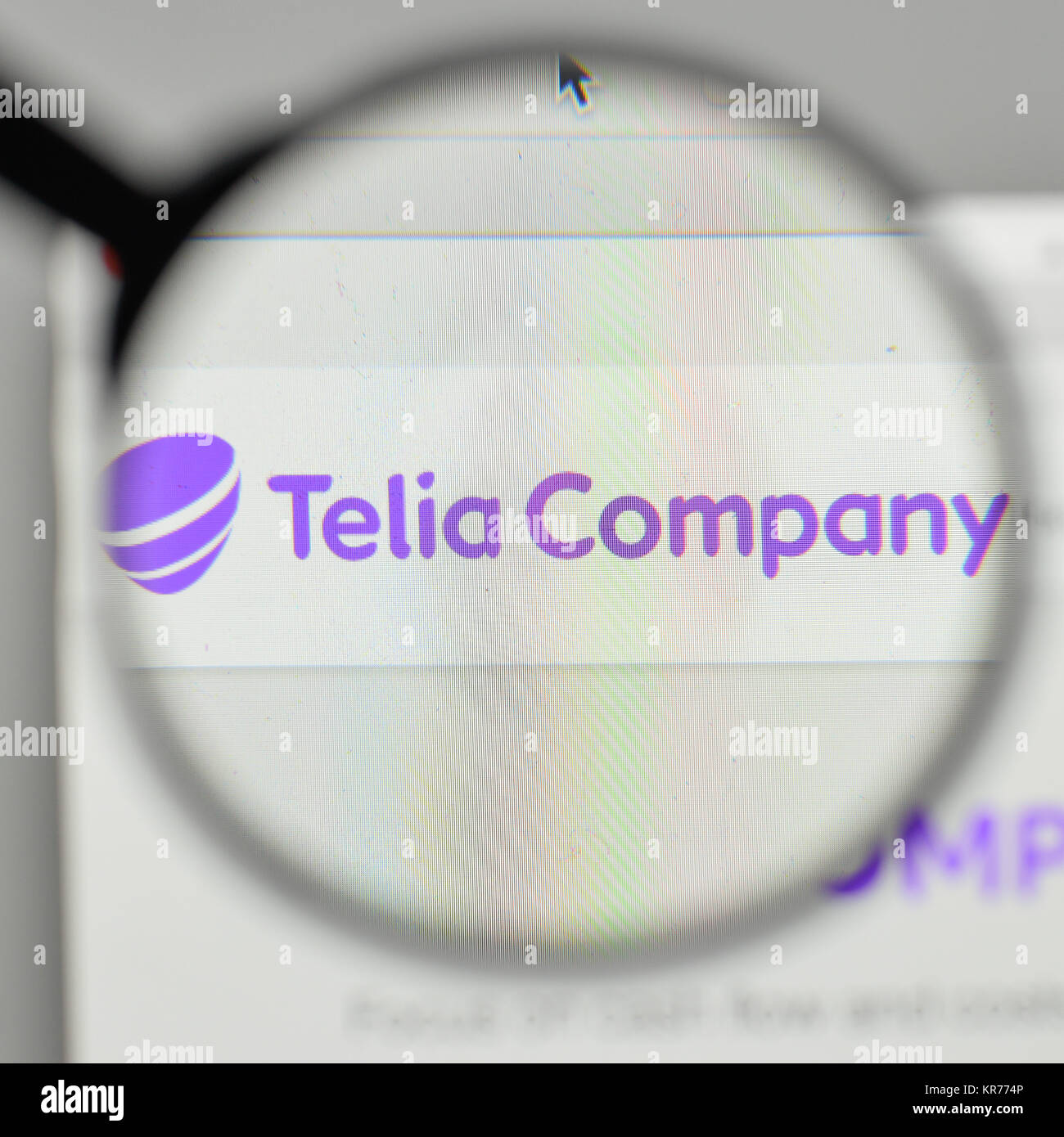Milan, Italy - November 1, 2017: Telia Company logo on the website ...