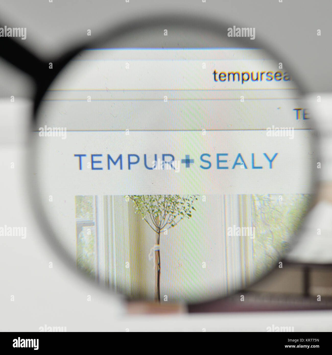 Milan, Italy - November 1, 2017: Tempur Sealy International logo on the ...