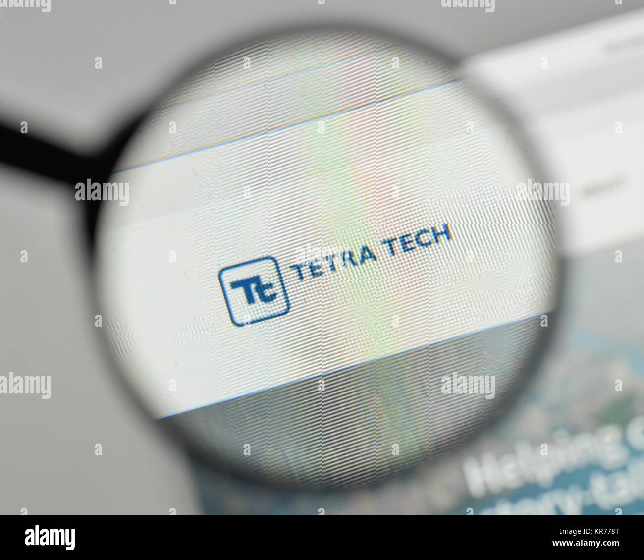 Milan, Italy - November 1, 2017: Tetra Tech logo on the website ...