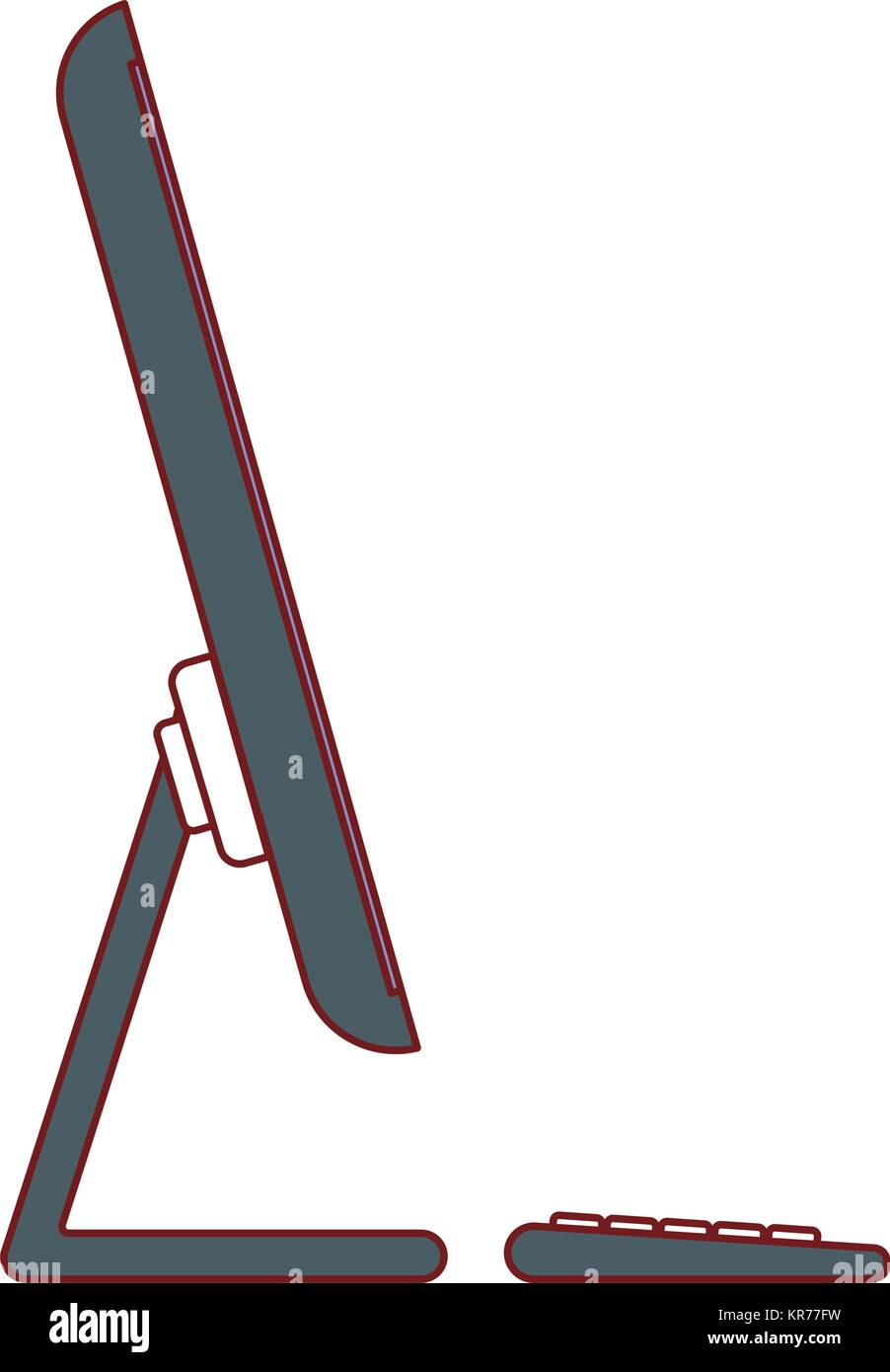 Computer side view Stock Vector Images - Alamy