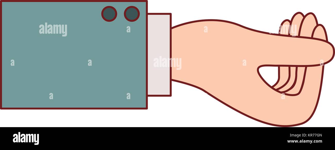 business hand side view gesture get in colorful silhouette Stock Vector ...