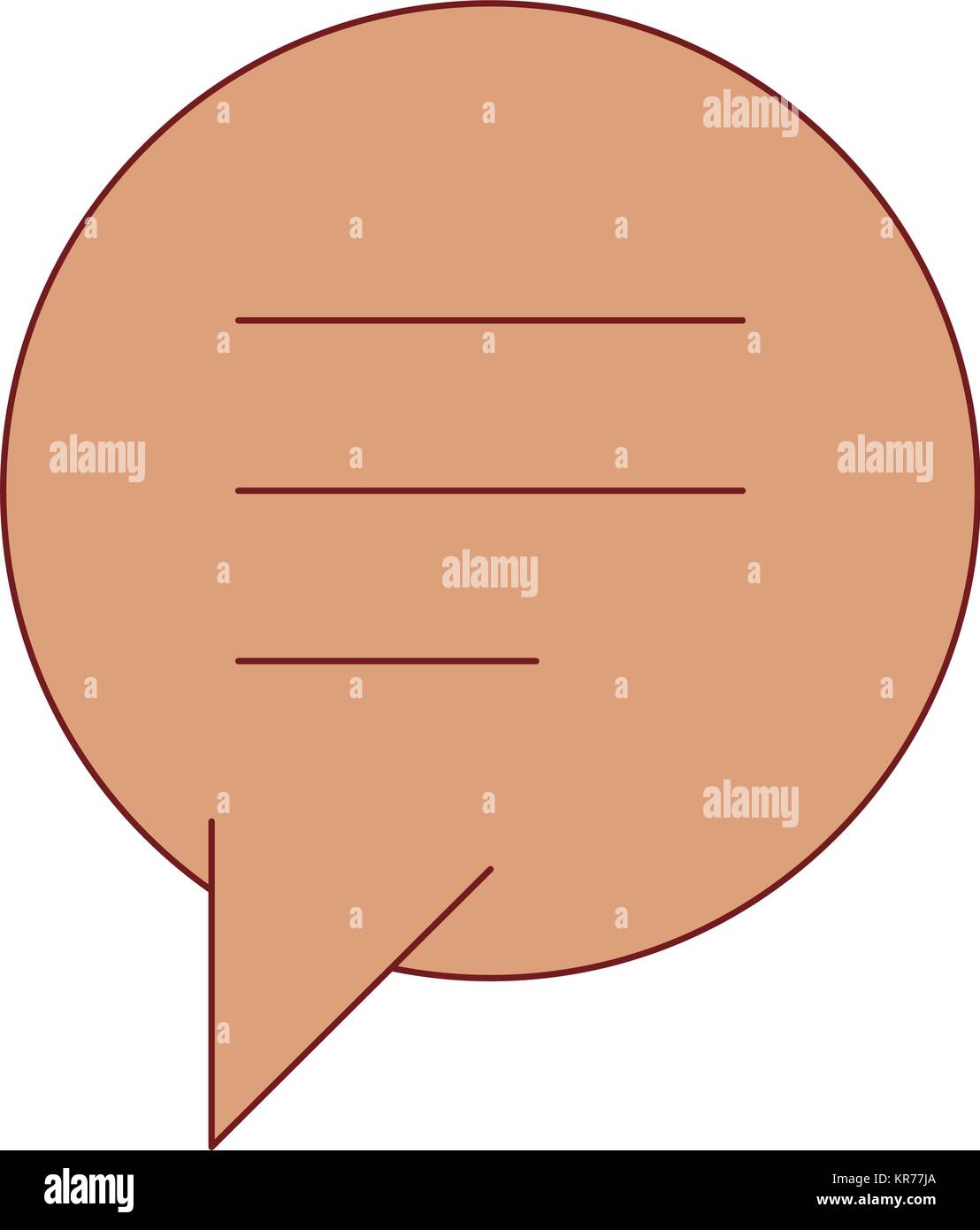 circular dialogue speech with tail in colorful silhouette Stock Vector ...