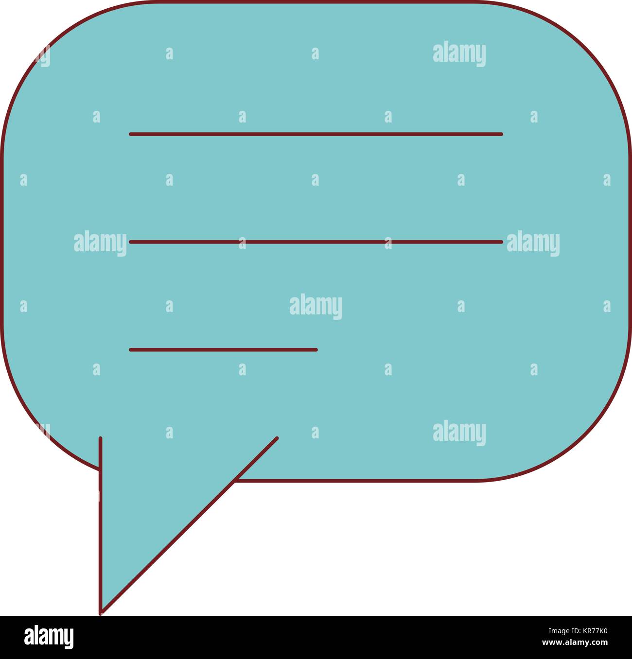 square dialogue speech and rounded with tail in colorful silhouette ...