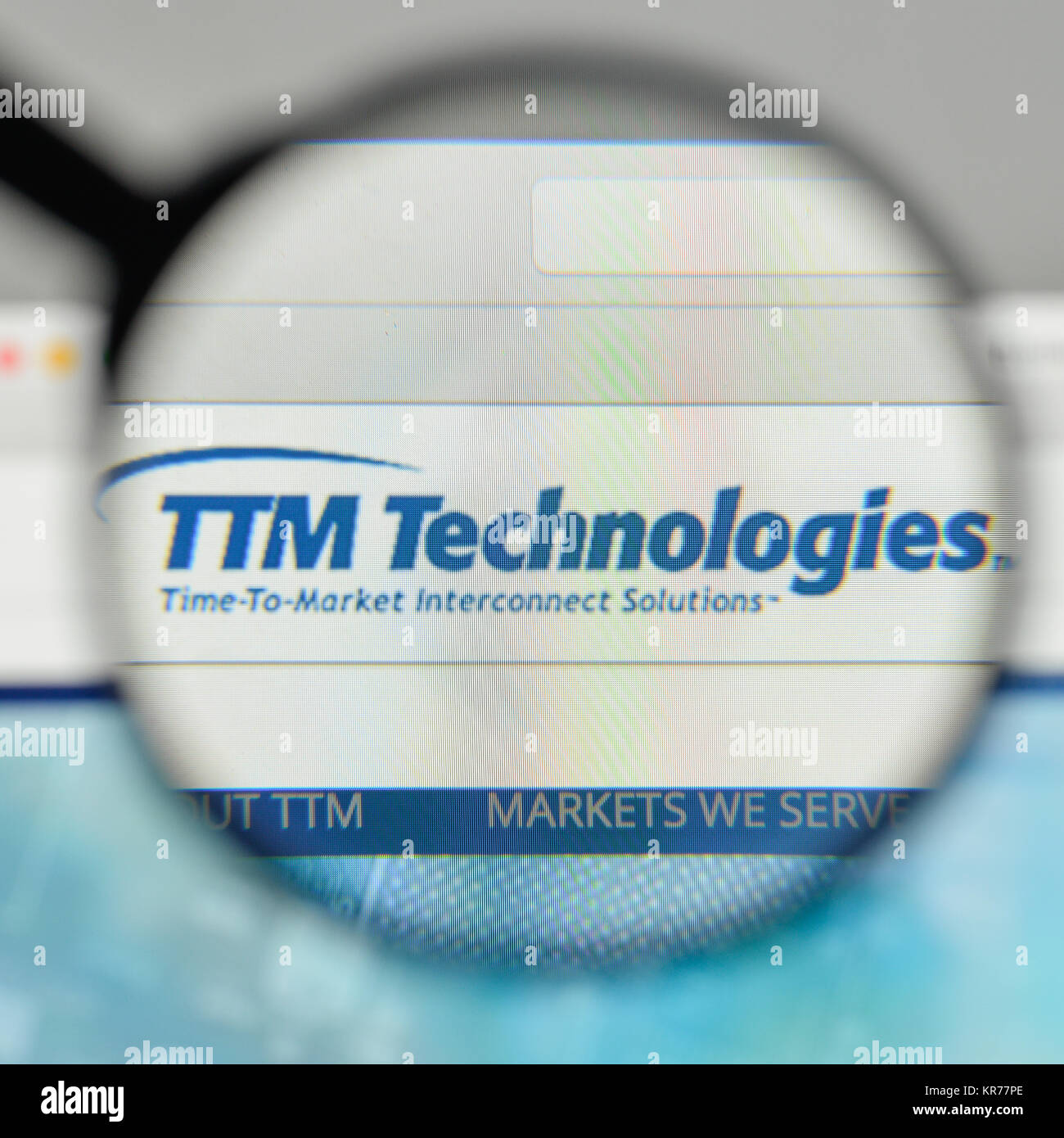Milan, Italy - November 1, 2017: TTM Technologies logo on the website ...