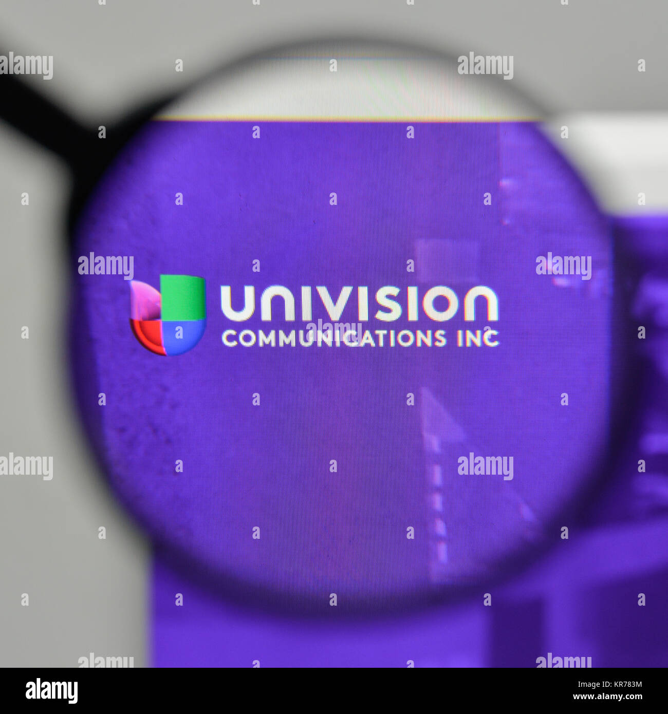 Milan, Italy - November 1, 2017: Univision Communications logo on the ...