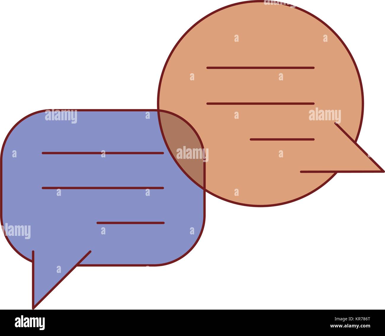 dialogue speech set with tail in colorful silhouette Stock Vector Image ...