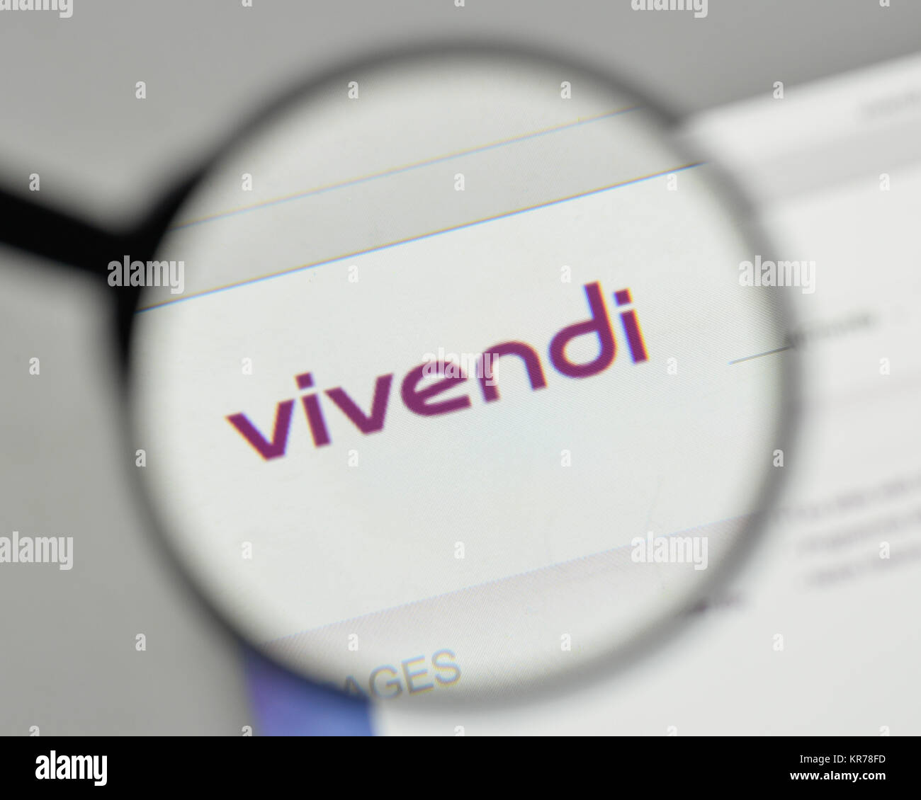 Milan, Italy - November 1, 2017: Vivendi SA logo on the website ...