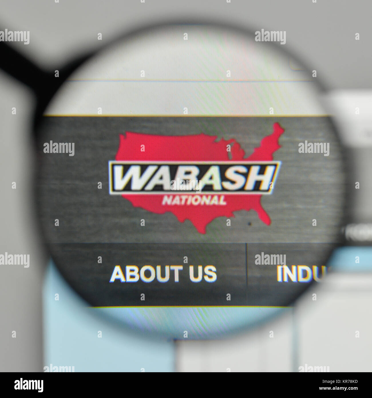 Milan, Italy - November 1, 2017: Wabash National logo on the website ...